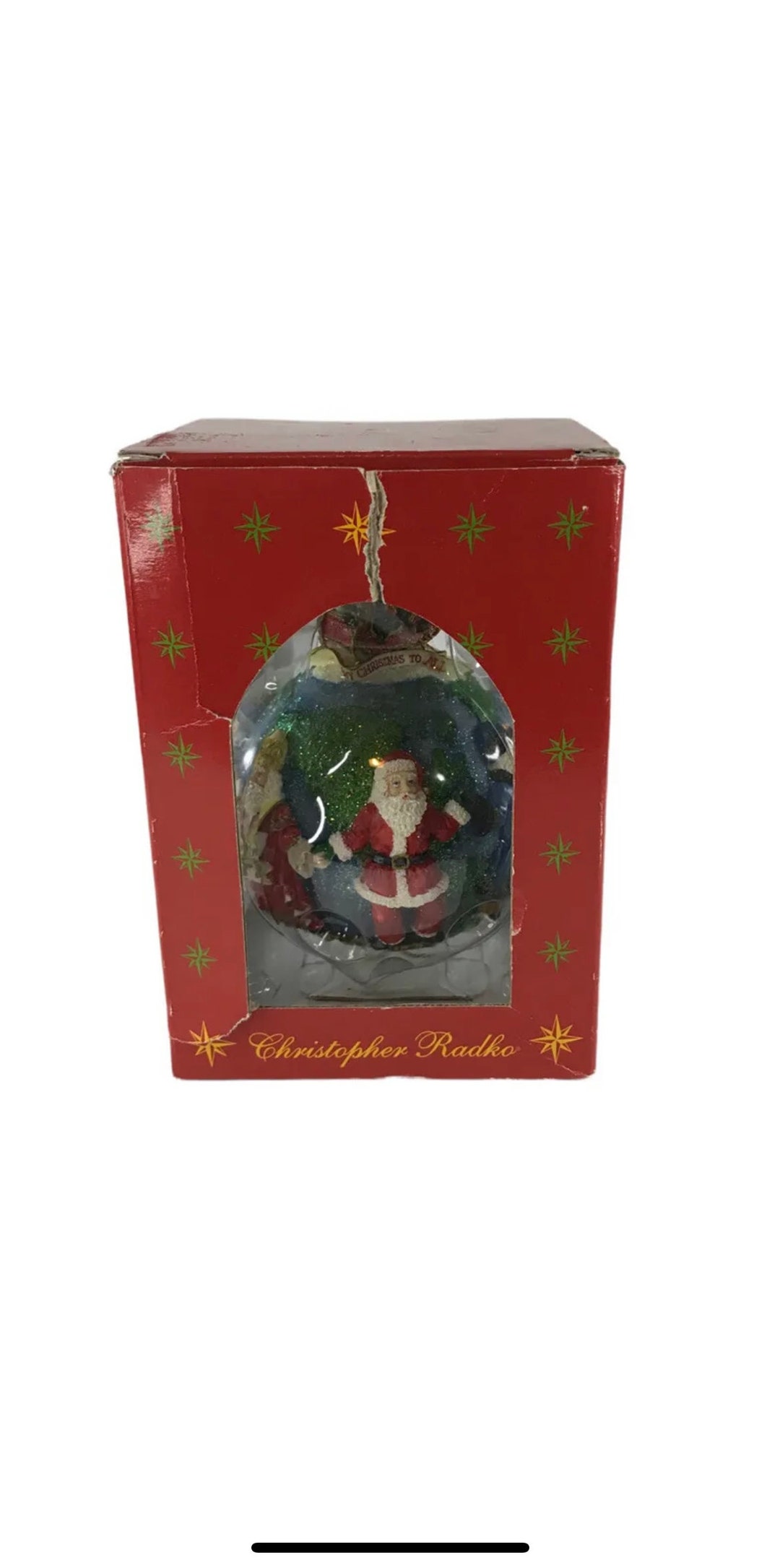 Christopher Radko Christmas Tree Ornament Santas Around the World Globe ...
