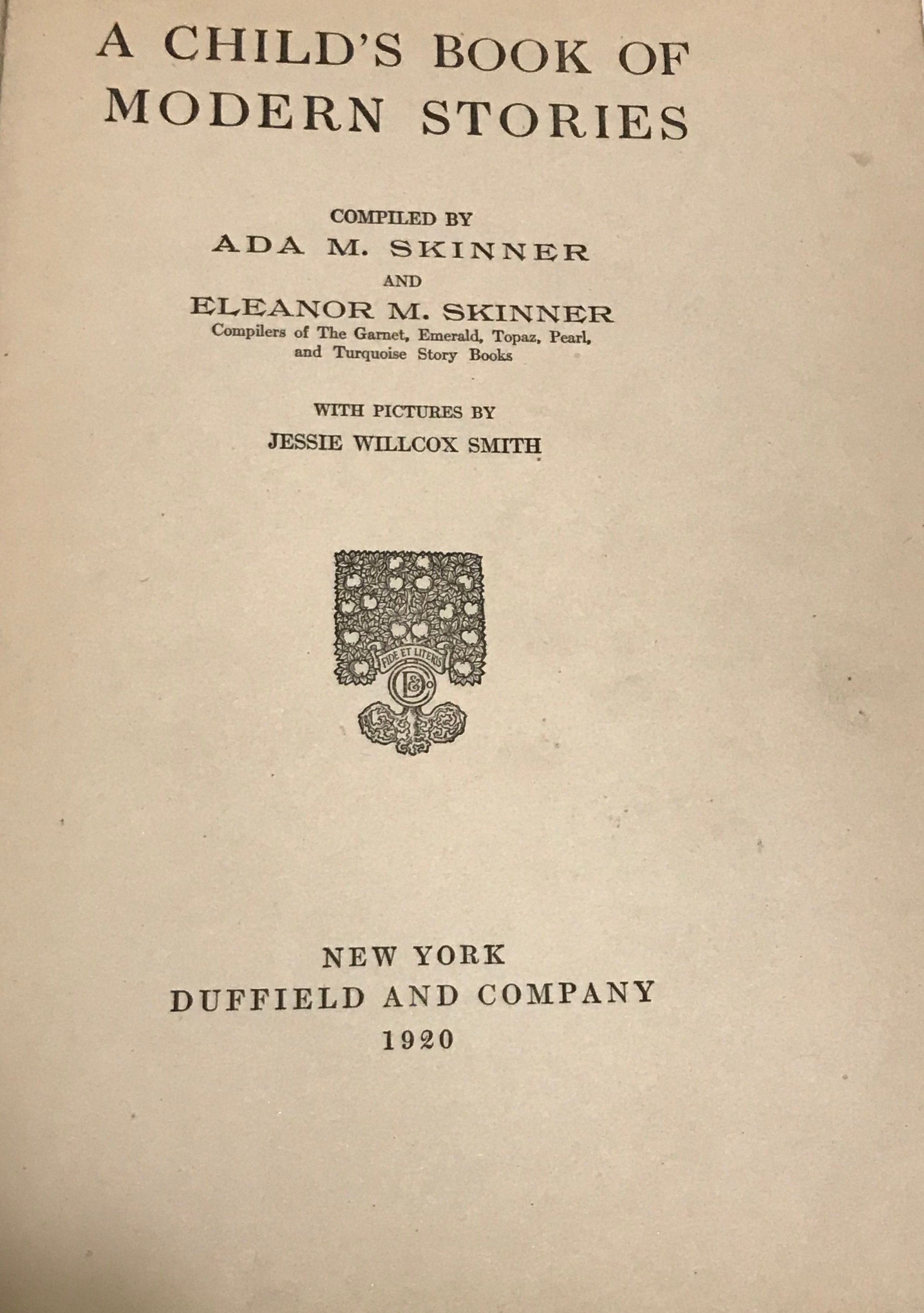 Antique Book A Childs Book of Modern Stories 1920 - Etsy