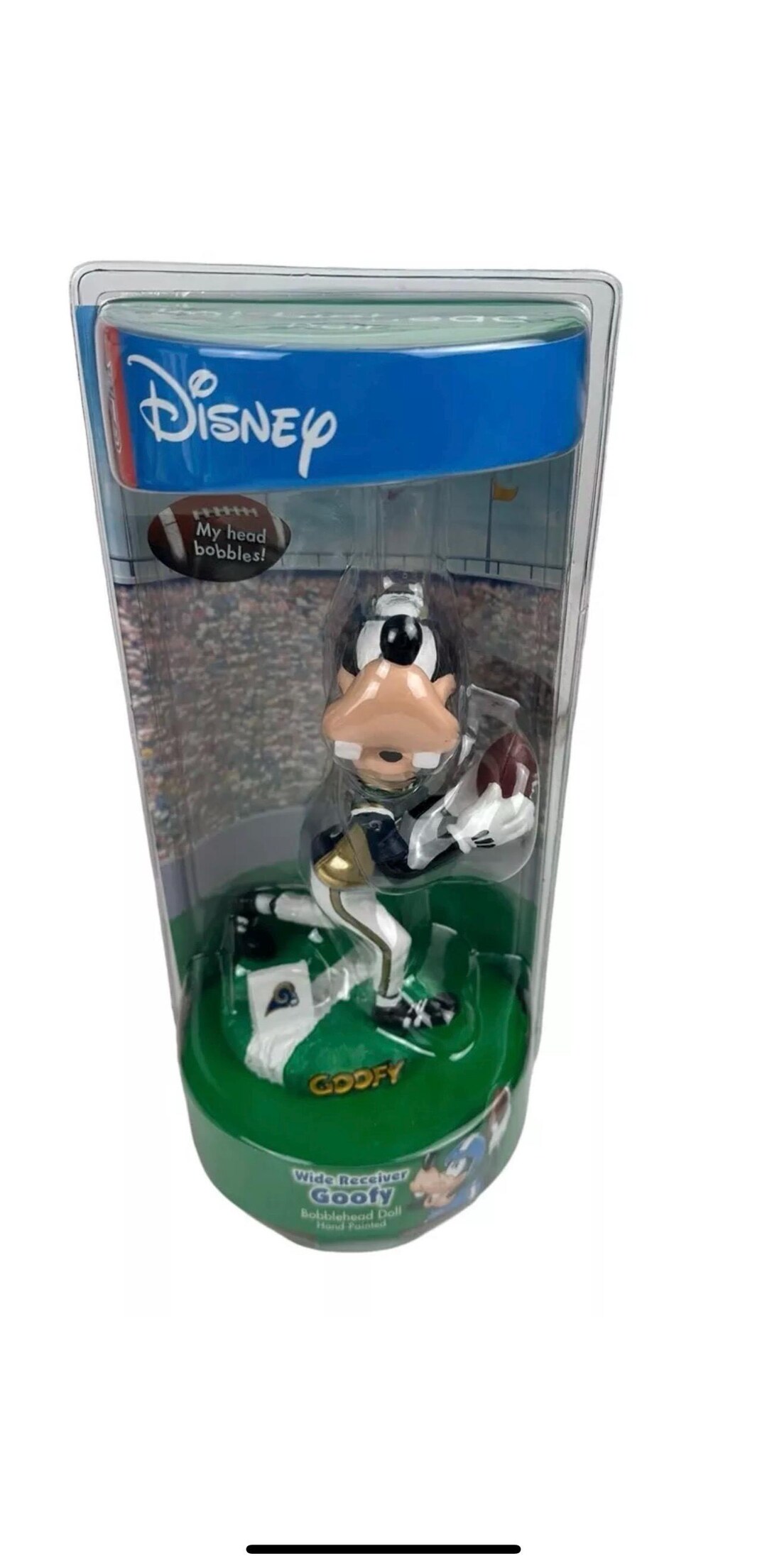 Disney Goofy Wide Receiver Rams St. Louis/ Los Angeles Bobblehead Hand ...