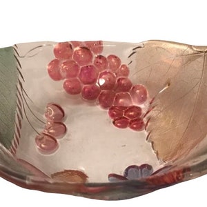 Vintage Soga Glass "crystal Fruits" Japan Glass Dish - Etsy