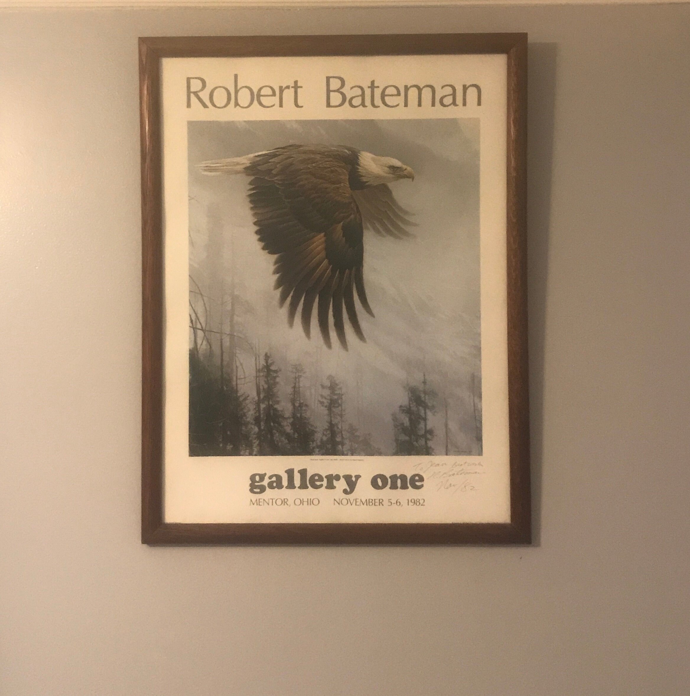 Vintage Robert Bateman Signed Gallery One Eagle Print Mentor - Etsy