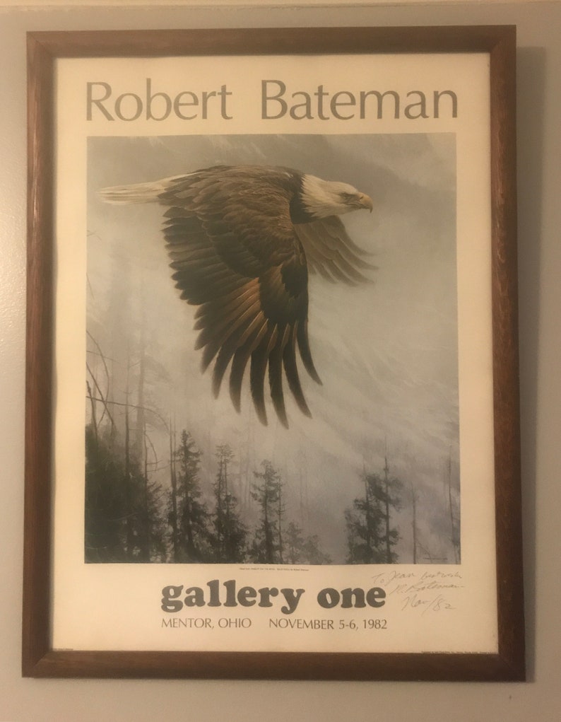 Vintage Robert Bateman Signed Gallery One Eagle Print Mentor - Etsy