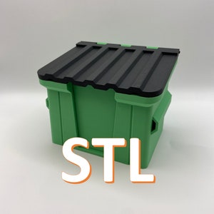 STL 3D Print Files For: the DUMPSTER Box and Trays Magic the Gathering ...