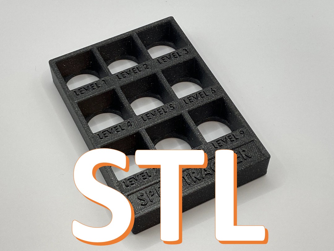STL 3D Print File For: 3D Printed Role Playing Game Spell Tracker LARGE ...