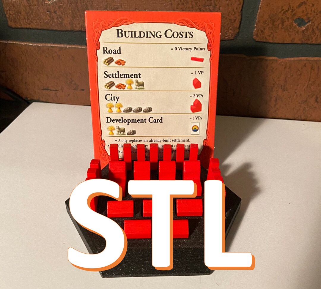 STL 3D Print File For: Settlers of Catan Board Game Piece Tray Set - Etsy
