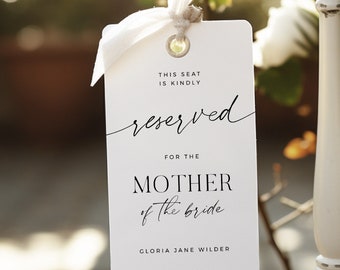 Reserved Seating Tag for Wedding Ceremony - Etsy