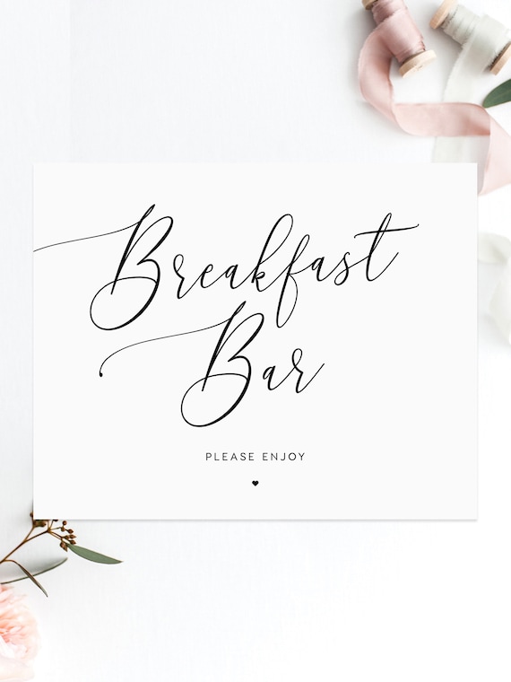 Breakfast Bar Sign INSTANT DOWNLOAD 8x10 the Dayafter Sign | Etsy
