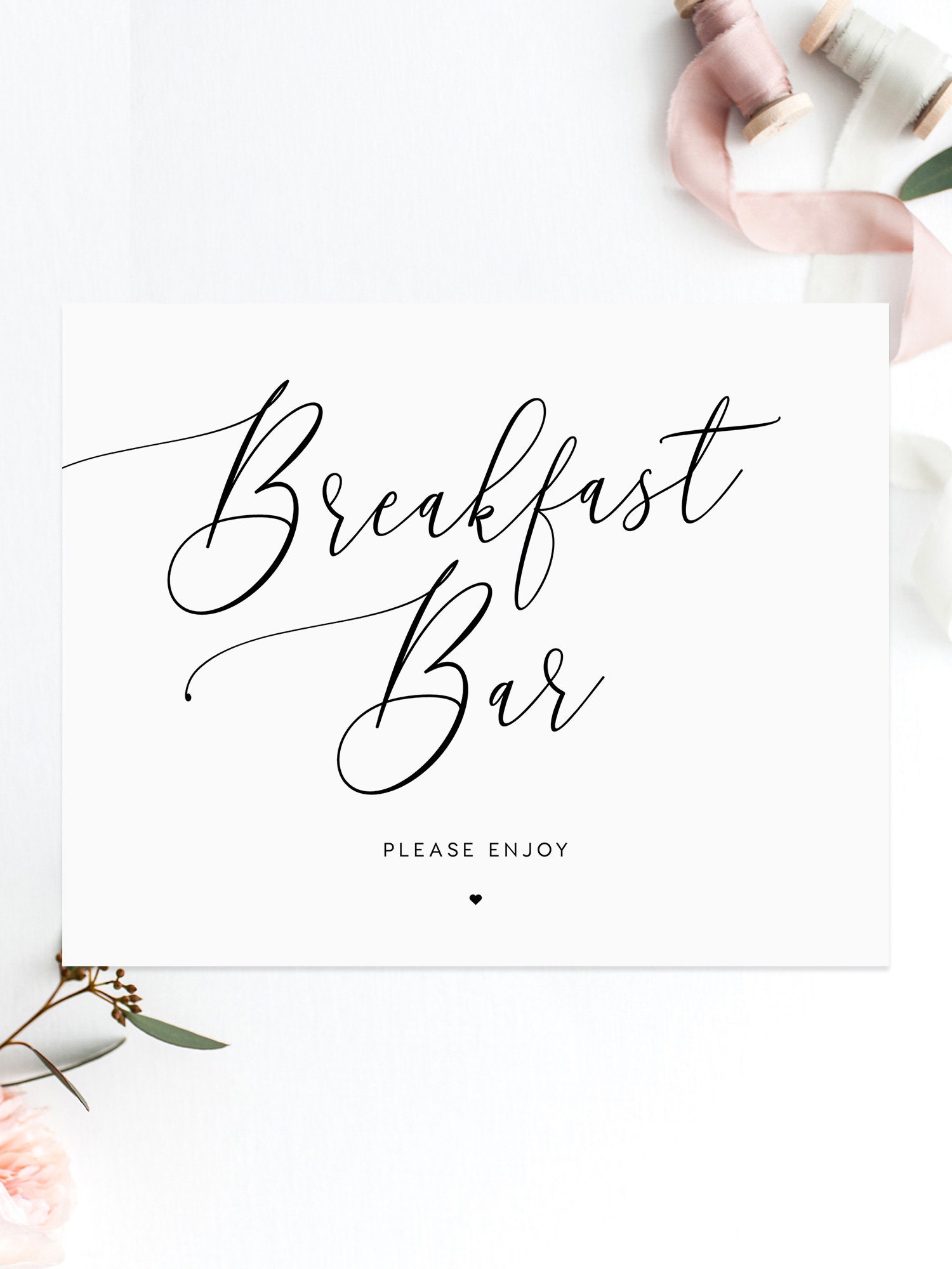 Breakfast Bar Sign INSTANT DOWNLOAD 8x10 the Dayafter Sign | Etsy