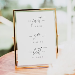 Special Dates Sign Template, Printable Wedding Important Dates Sign, O ...