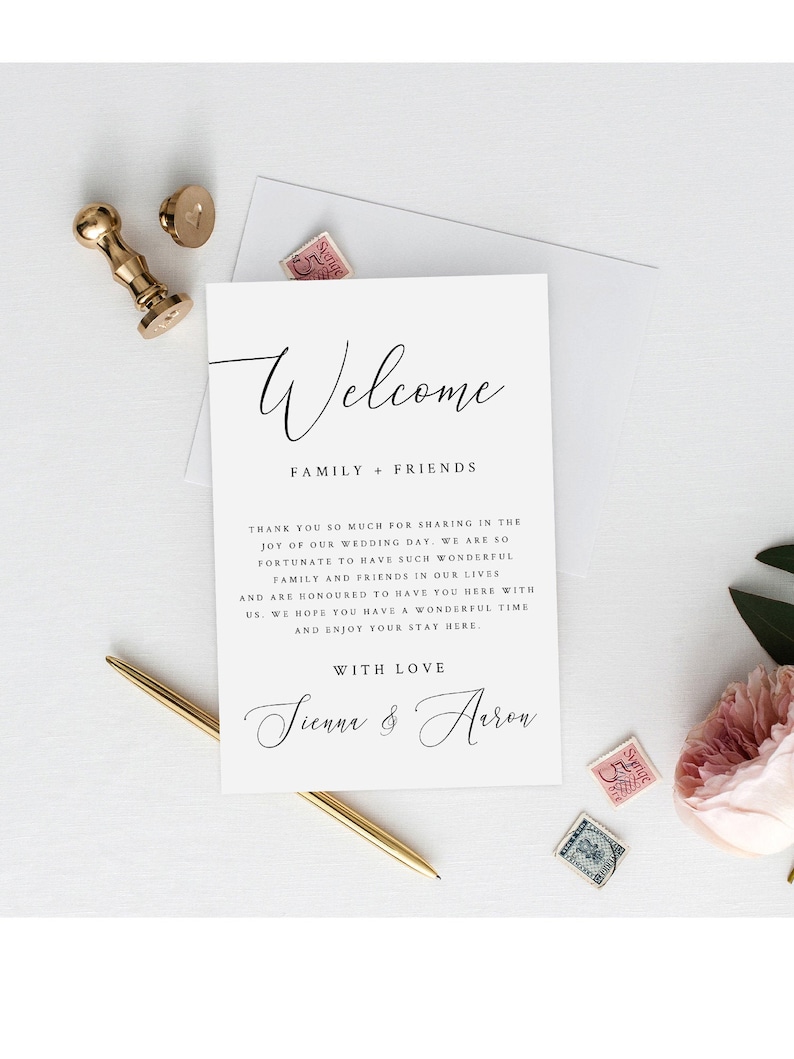 Welcome Note INSTANT DOWNLOAD Printable Program Printable - Etsy