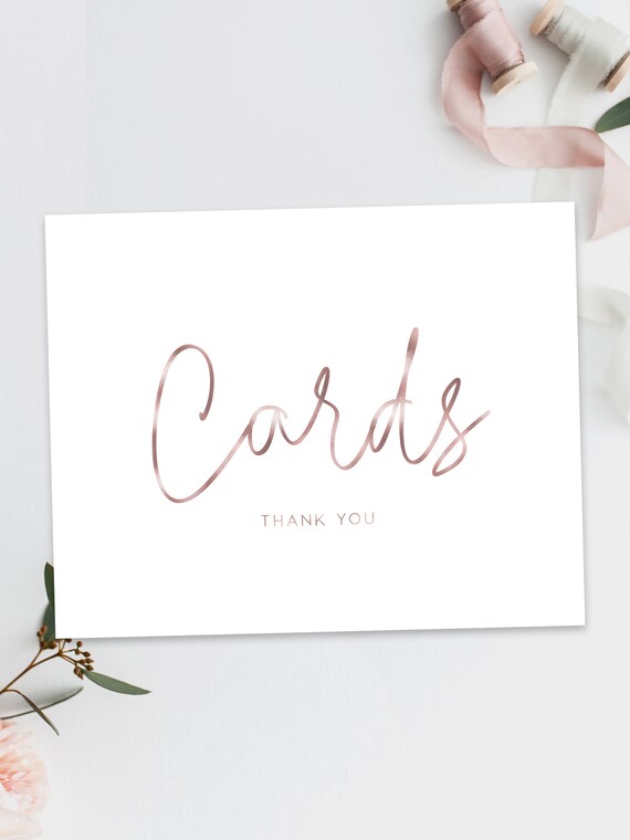 Cards Sign INSTANT DOWNLOAD wedding signage cards here sign | Etsy