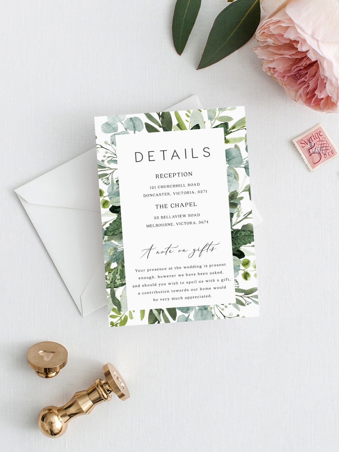 Details Card Printable INSTANT DOWNLOAD Info Card DIY - Etsy