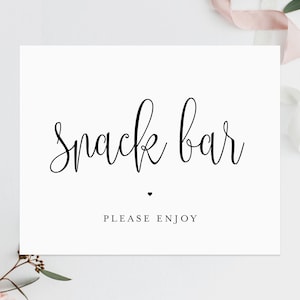 Snack Bar Sign INSTANT DOWNLOAD, Love is Sweet, Take a Treat, Bridal ...