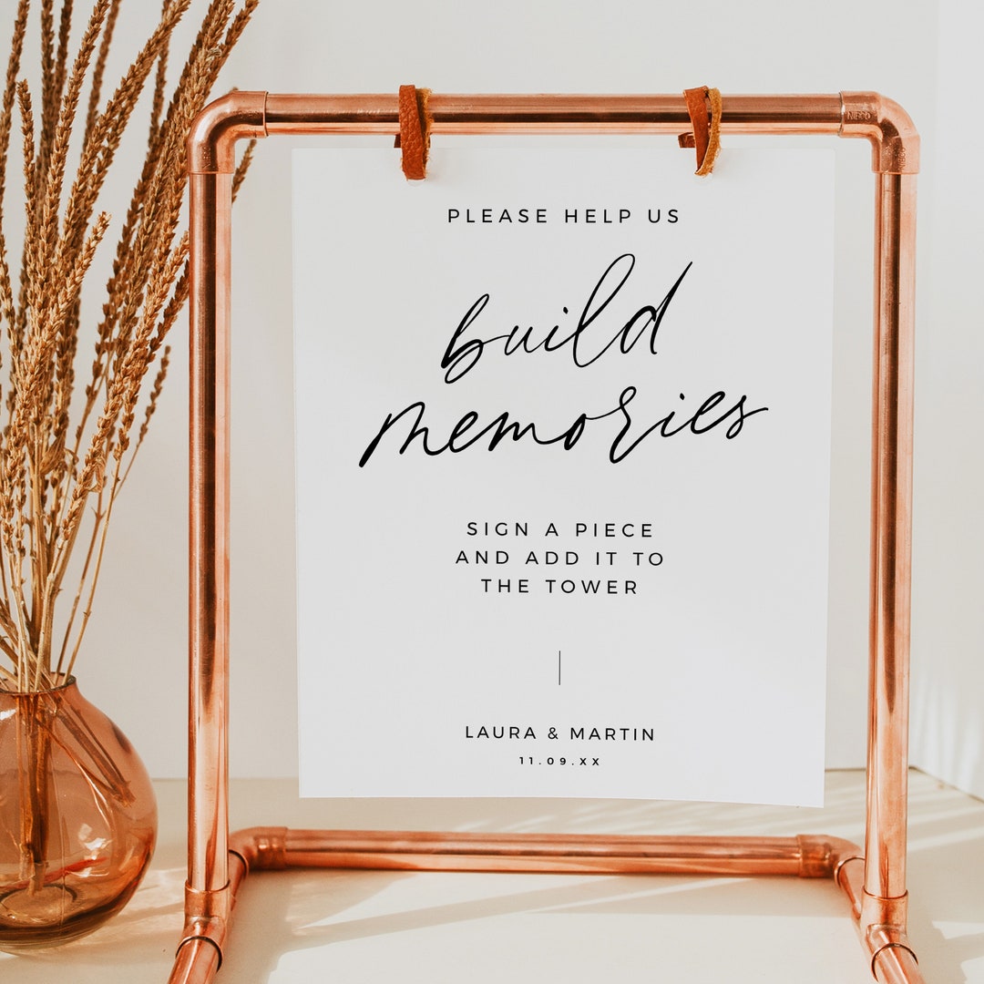 Sign a Block Guestbook Wedding Reception Sign, Leave a Note for the ...