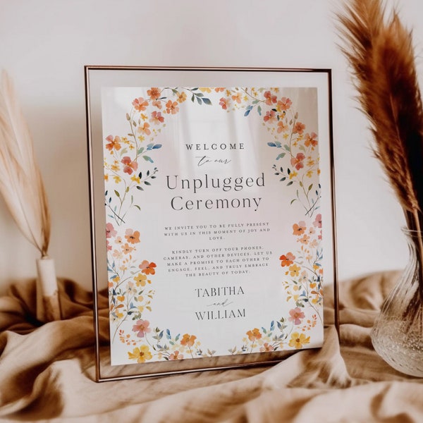 Unplugged Ceremony Sign - Etsy