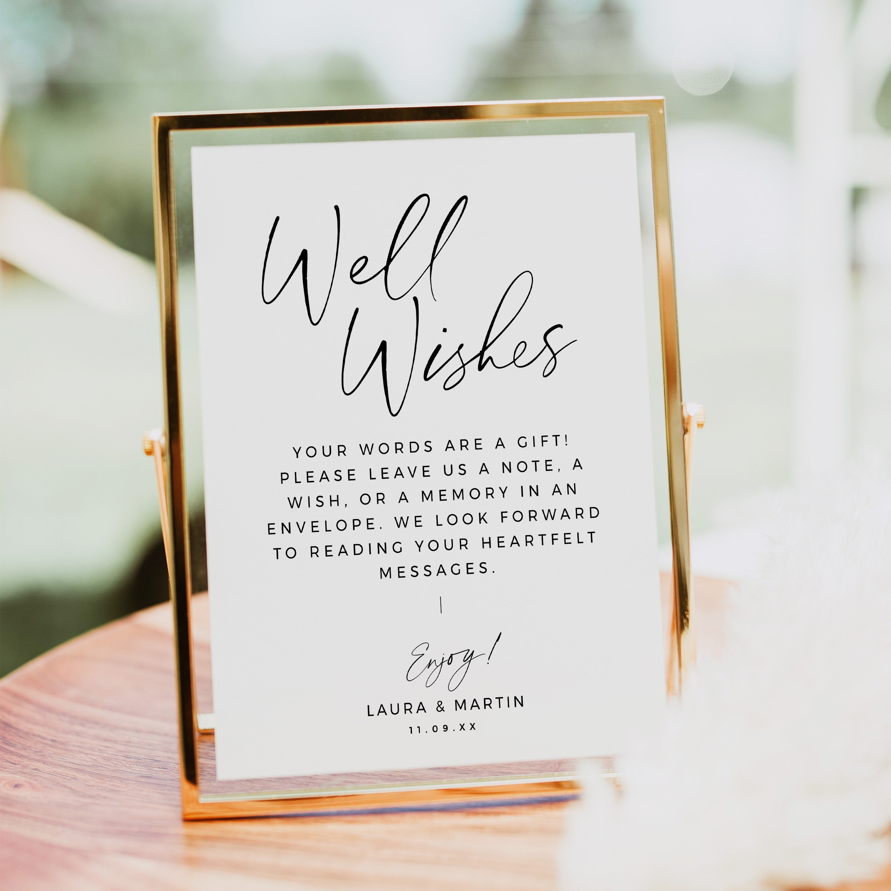 Well Wishes Wedding Sign Instant Download, Words of Advice, Bridal ...