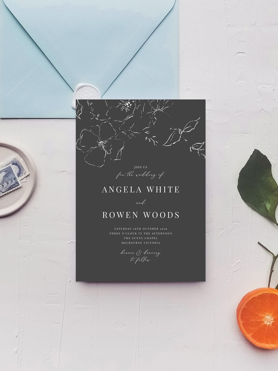 Flower Drawing Invite Wedding Invitation INSTANT DOWNLOAD - Etsy