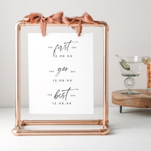 Special Dates Sign Template, Printable Wedding Important Dates Sign, O ...