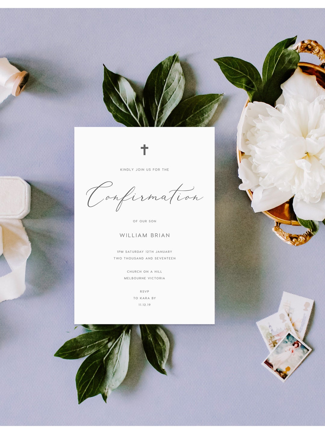 Confirmation Invite INSTANT DOWNLOAD Confirmed Invitation Girl ...