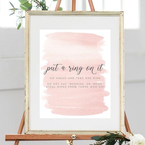 Put a Ring on It Game Printable File Bridal Shower Games - Etsy
