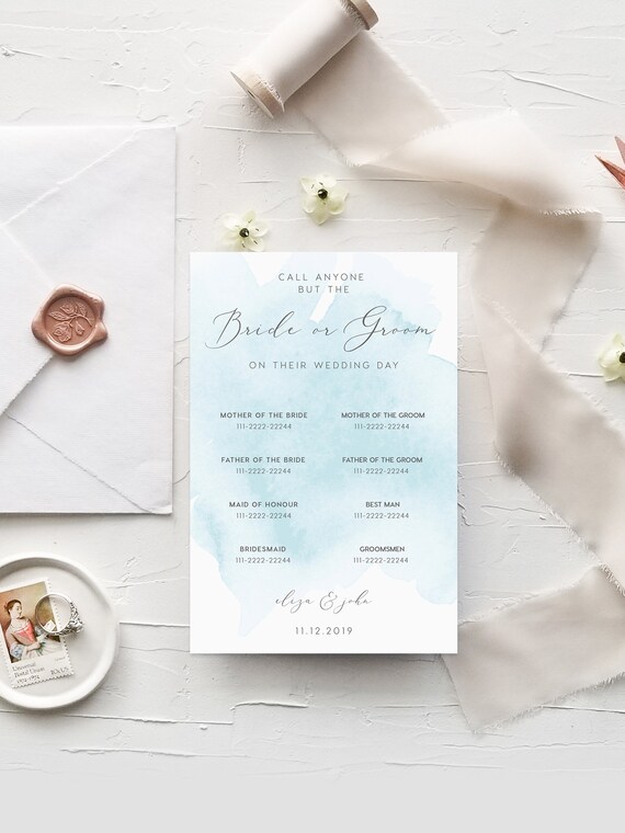 Call Anyone but the Bride Card INSTANT DOWNLOAD Wedding | Etsy