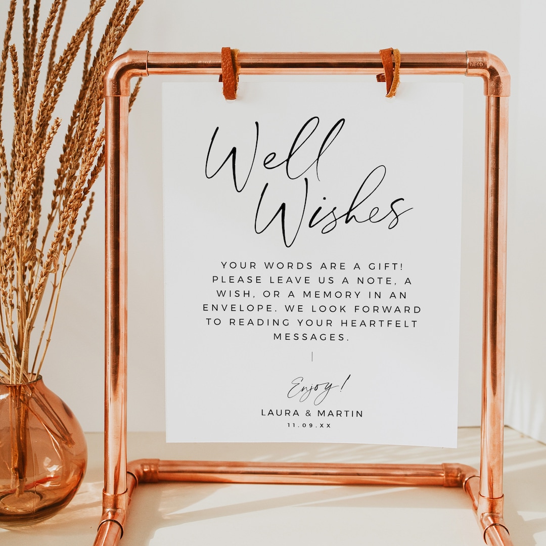 Well Wishes Wedding Sign Instant Download, Words of Advice, Bridal ...