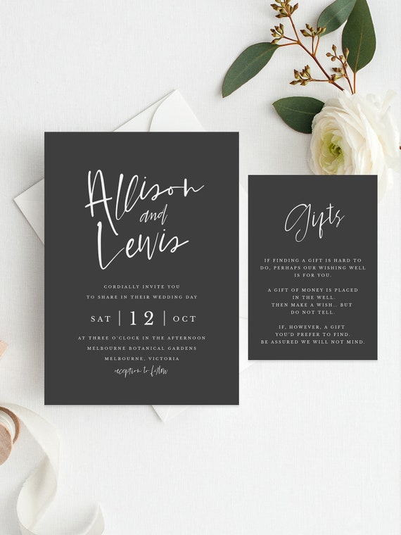 Invitations Invitations And Announcements Flowery Wedding Invite Editable