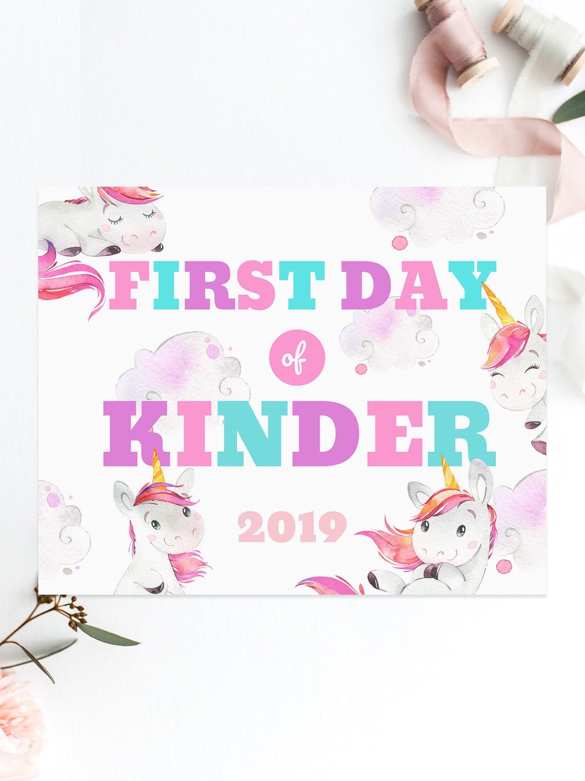 Unicorn First Day Of Kinder Sign INSTANT DOWNLOAD Back To Etsy UK unicorn-first-day-of-kinder-sign-instant-download-back-to-etsy-uk