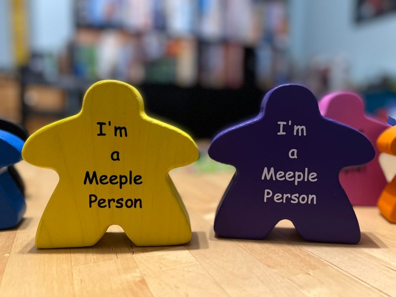 Giant 9” Tall Customizable Wooden Meeples, Handmade, Hand Painted, Made ...