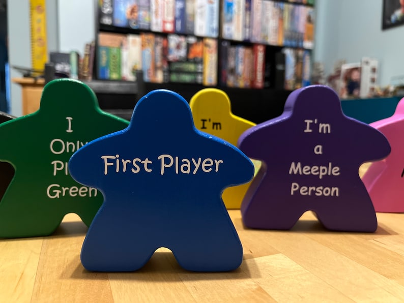 Giant 9” Tall Customizable Wooden Meeples, Handmade, Hand Painted, Made ...