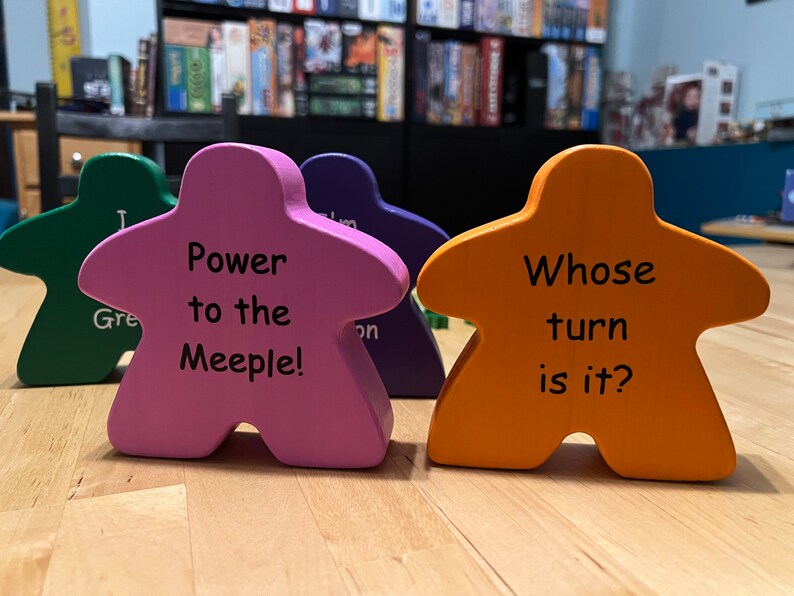 Giant 9” Tall Customizable Wooden Meeples, Handmade, Hand Painted, Made ...