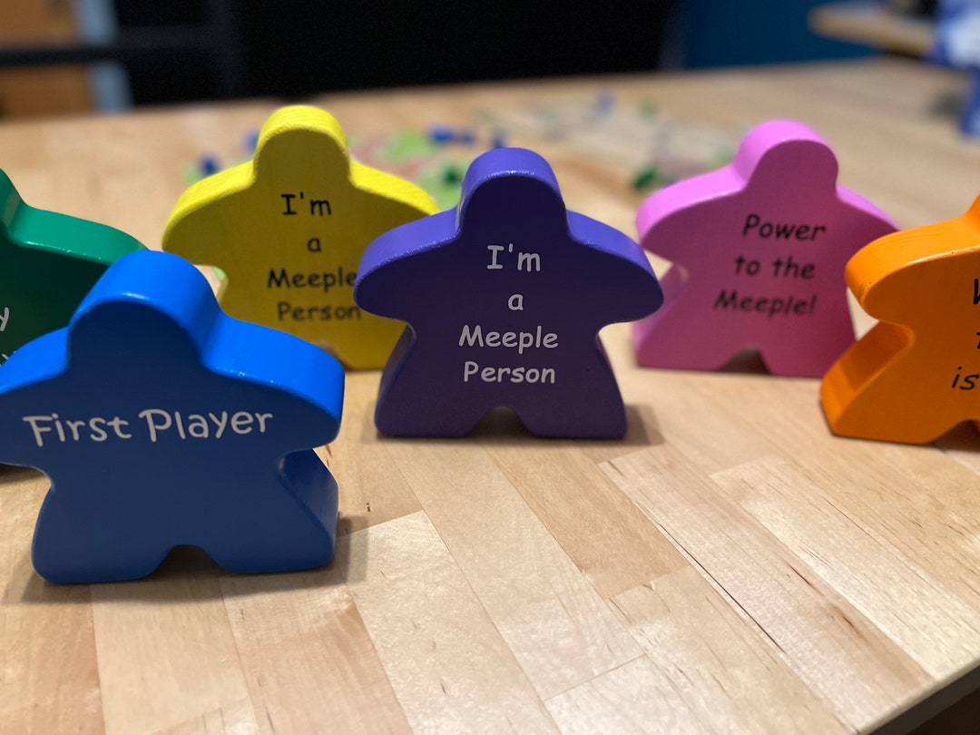 Giant 9” Tall Customizable Wooden Meeples, Handmade, Hand Painted, Made ...