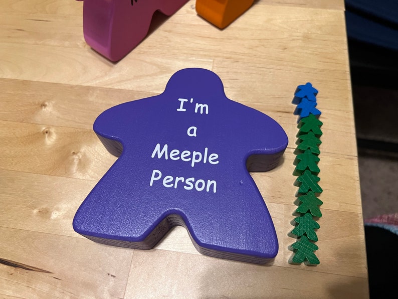 Giant 9 Tall Customizable Wooden Meeples, Handmade, Hand Painted, Made ...