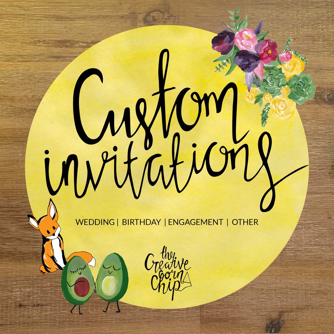 CUSTOM Invitations, Personalised Invitations, Custom Birthday ...