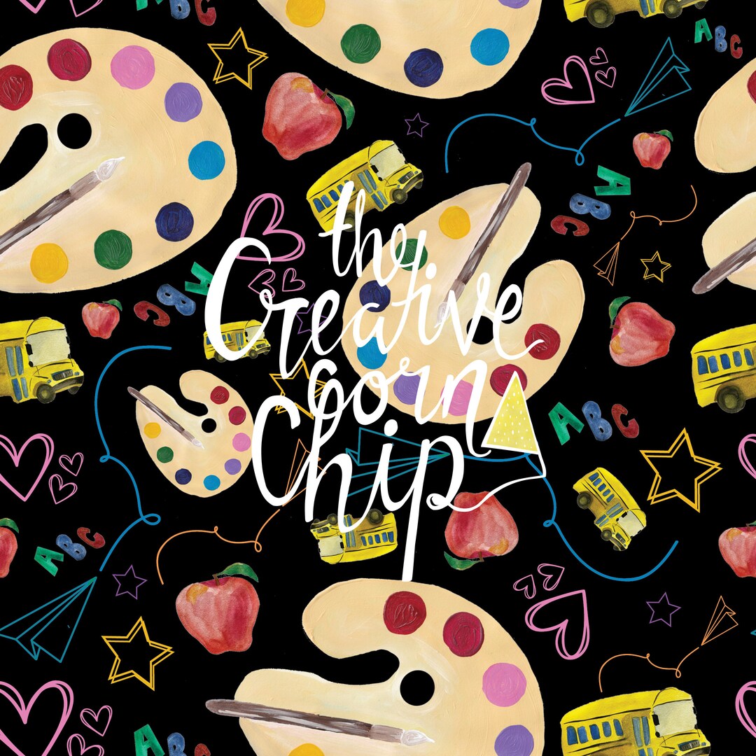 Back to School Seamless Pattern, Art Student Seamless File, Blackboard ...