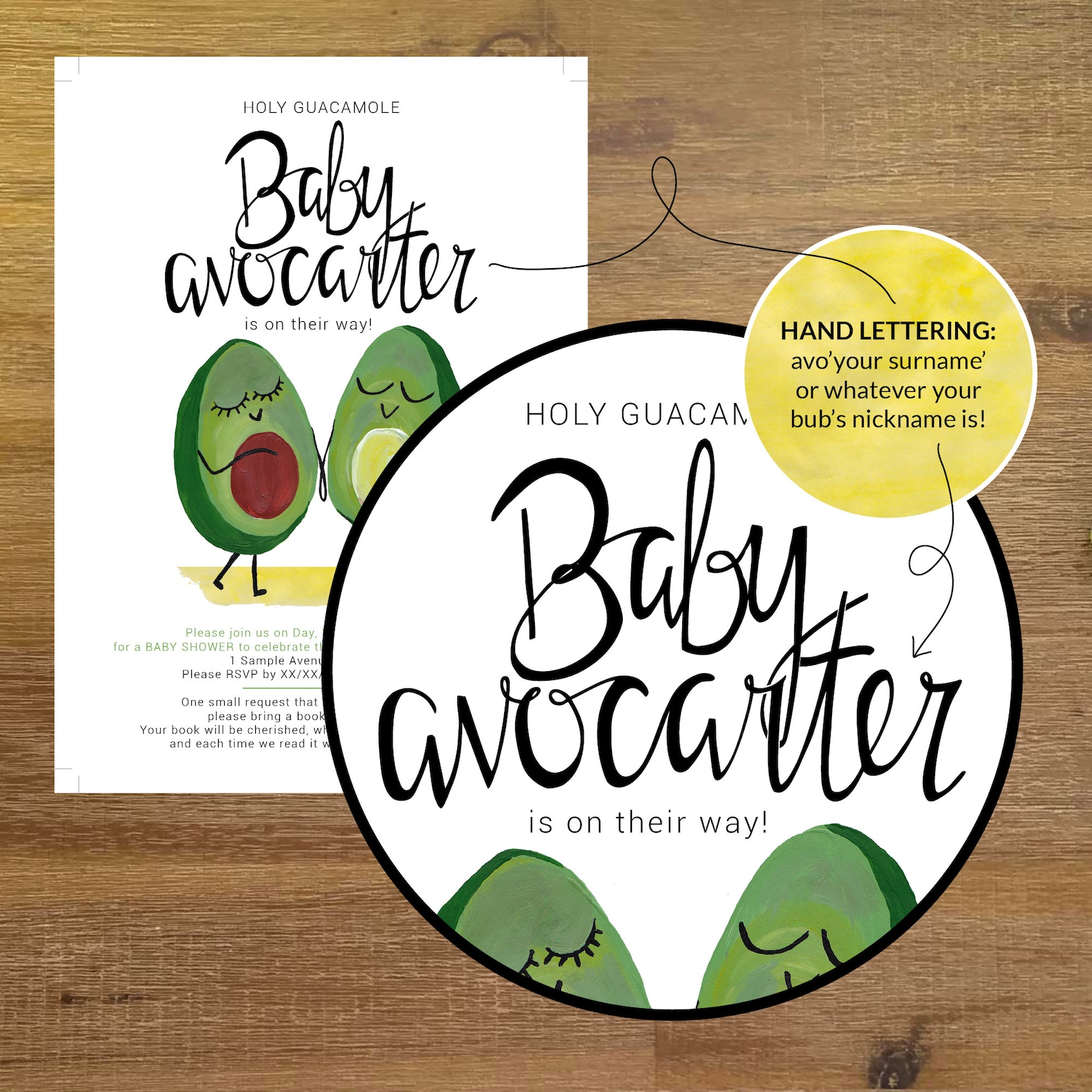 Avocado Baby Shower Invitation Avo Baby Shower Baby Avo - Etsy