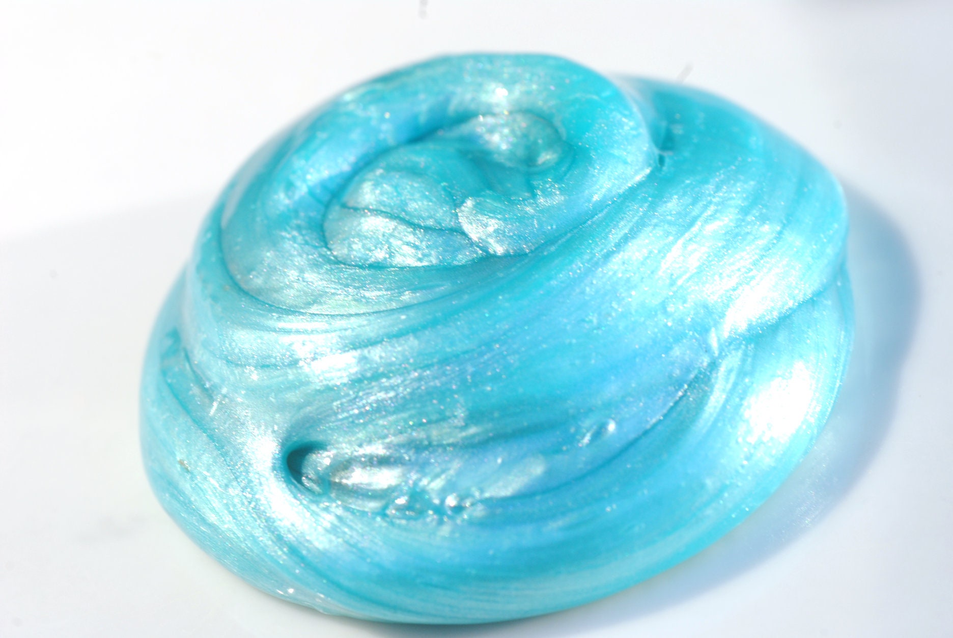 Metallic Aqua Slime | Etsy