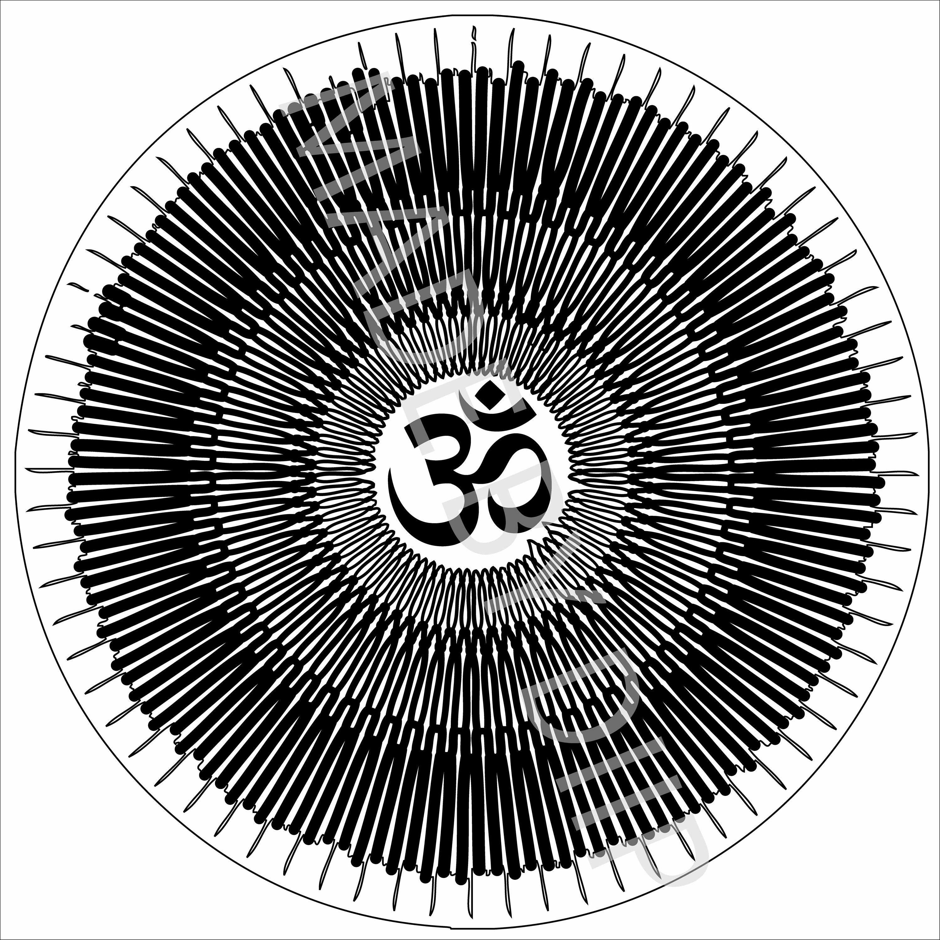 Aum Art, Aum Tekening poster, Aum Mandala, Om kunst, Kunst aan de muur ...