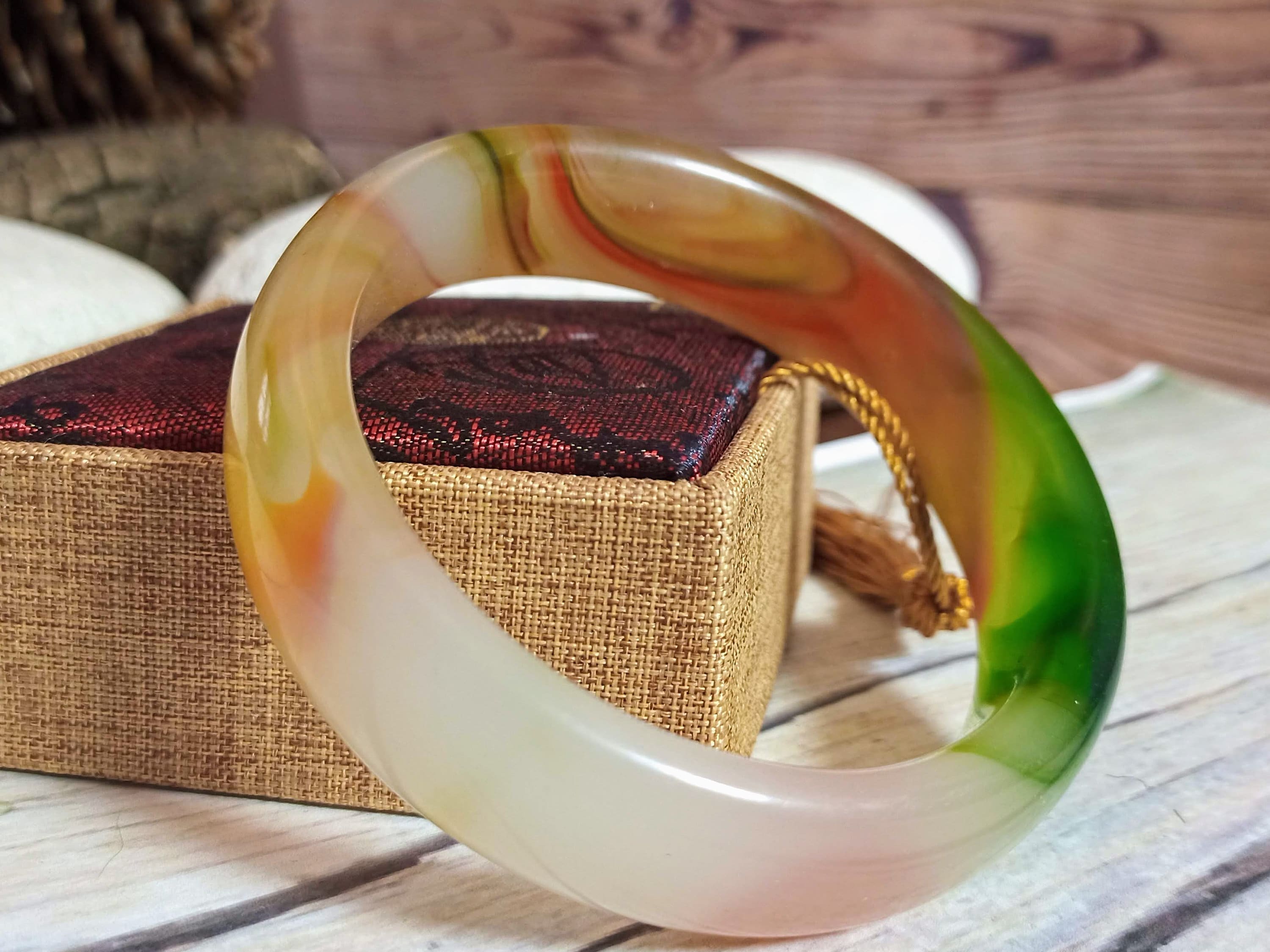 Solid Stone Jade Bangle: Natural Chinese Bracelet - Etsy UK