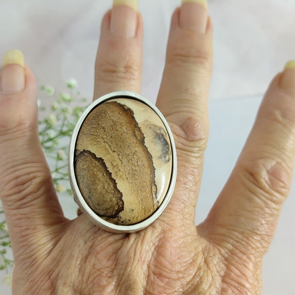 Jasper Ring - Etsy
