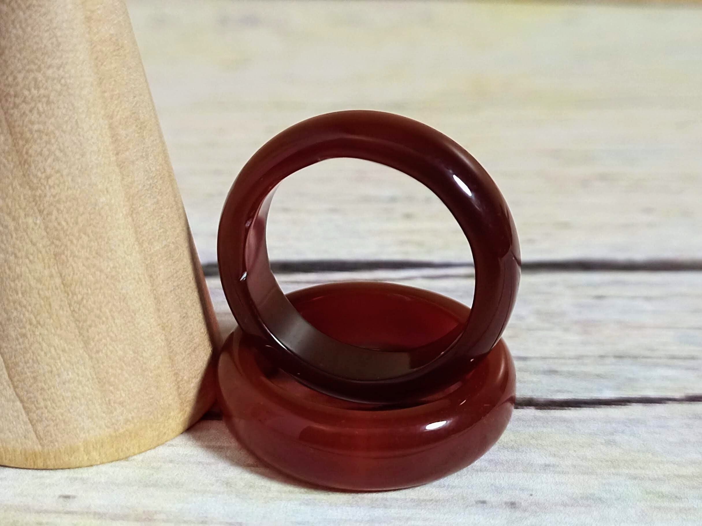 Red Gemstone Ring Red Stacking Promise Ring - Etsy UK