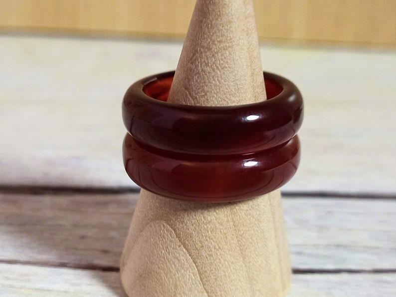 Red Gemstone Ring Red Stacking Promise Ring - Etsy UK