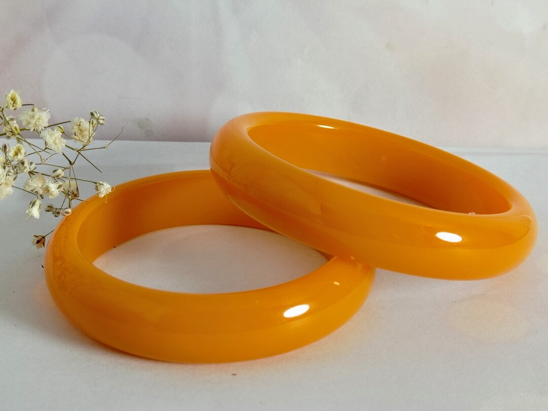Jade Bangle Bracelet, Orange Yellow Jade Bangle, Chinese Jade Bangle - Etsy