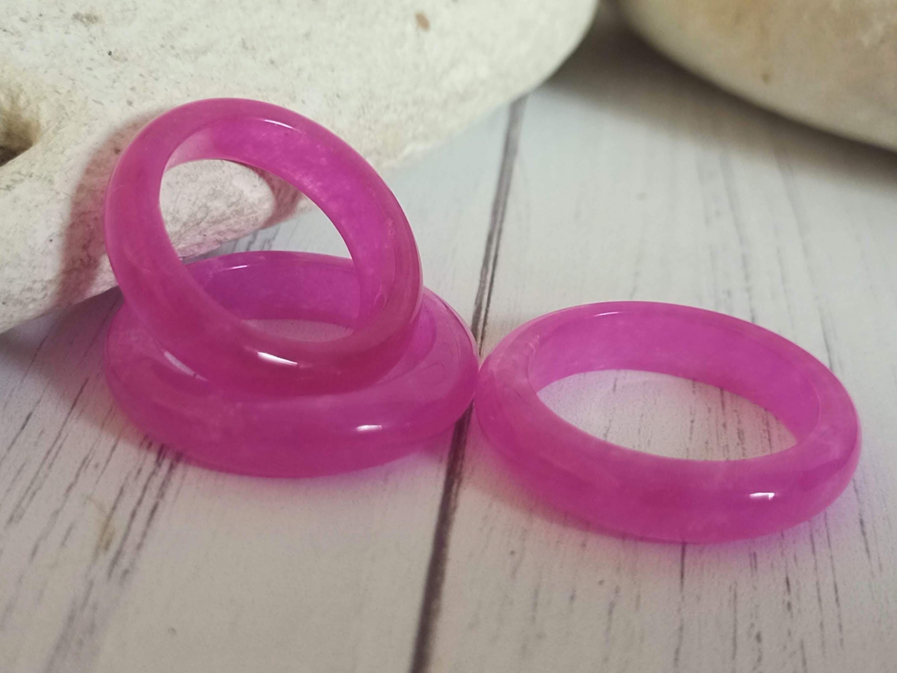 Pink Jade Ring Pink Chinese Jade Ring Band Jade Ring for - Etsy