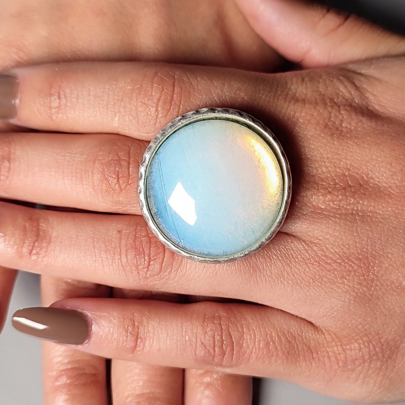 Opalite Ring - Etsy UK