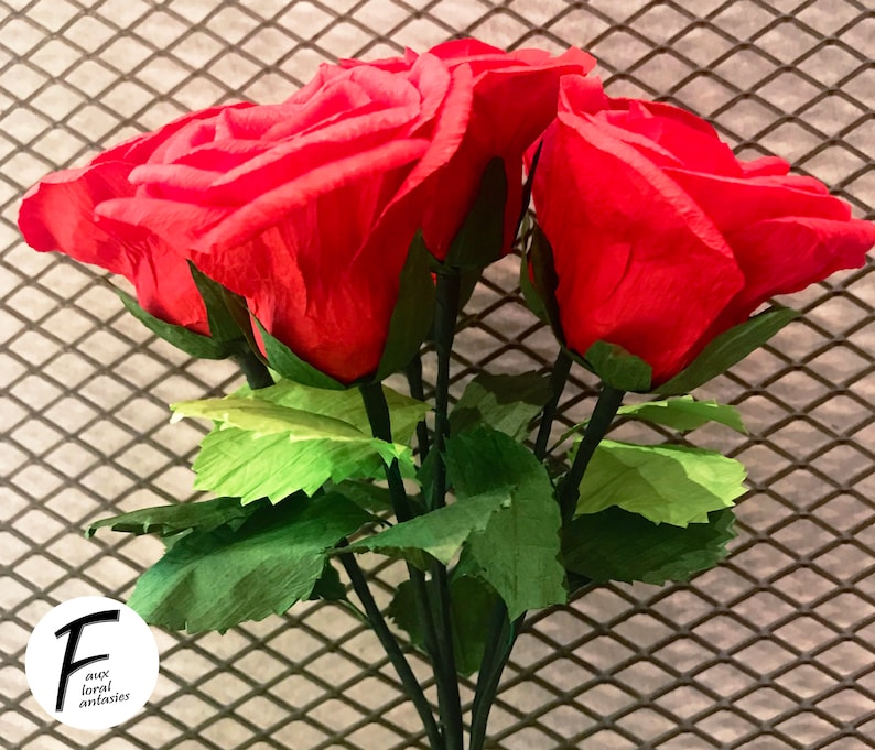 DIY Paper Flower Kit: 3" Rose Bouquet | Set of 6 Flowers | Gift for ...