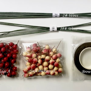 DIY Paper Flower Kit: Berry Branches | Set of 2 Branches | Gift for ...