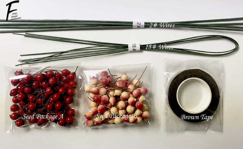 DIY Paper Flower Kit: Berry Branches | Set of 2 Branches | Gift for ...
