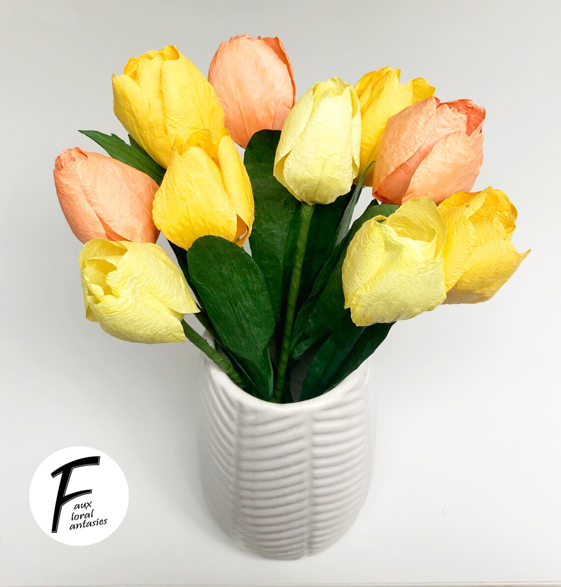 DIY Paper Flower Kit: Tulip Bouquet（3 Colors）| Set of 10 Flowers | Gift ...