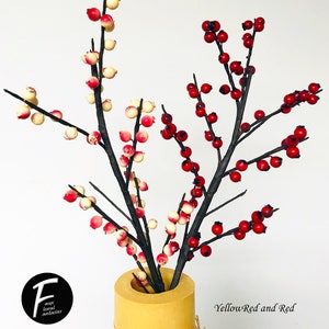 DIY Paper Flower Kit: Berry Branches | Set of 2 Branches | Gift for ...